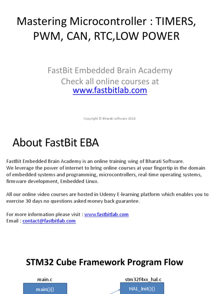 Mastering Microcontroller: Timers, PWM, Can, RTC, Low Power: Fastbit Embedded Brain Academy ...