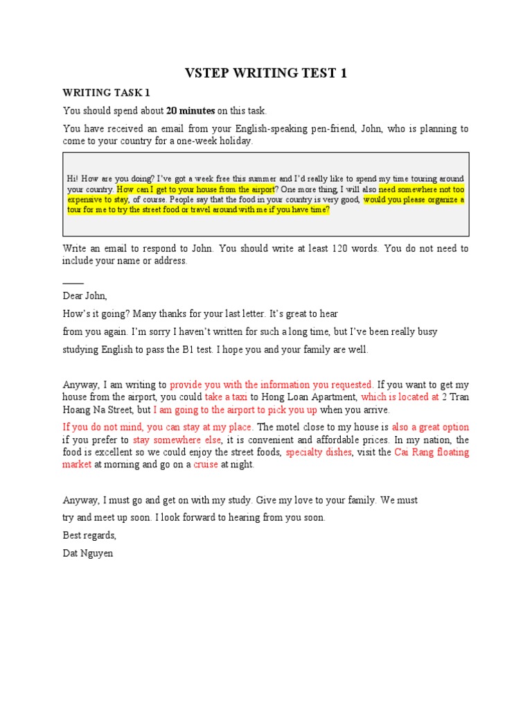 VSTEP WRITING - Đ T | PDF | Homeschooling | Tourism