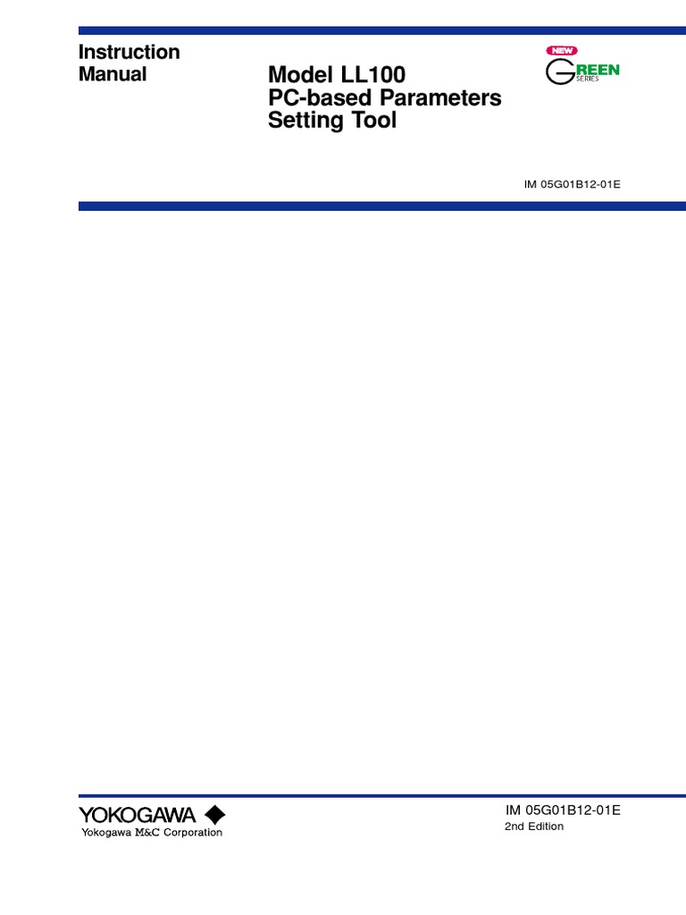 Model LL100 PC-based Parameters Setting Tool: Instruction Manual | Download Free PDF | Power ...