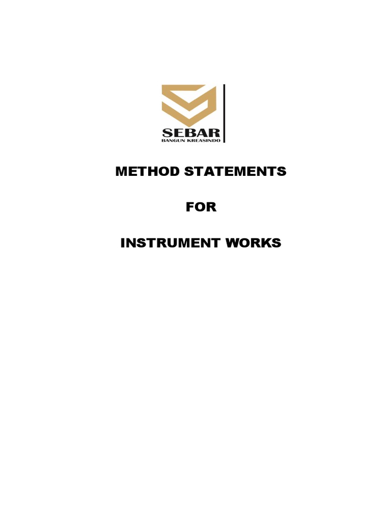 Instrumentation Installation Method of Works | PDF | Personal ...