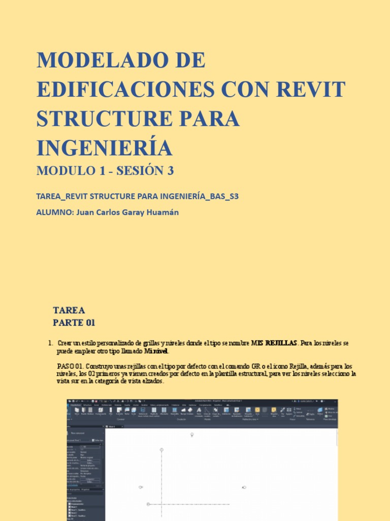 Tarea - Revit Structure para Ingeniería - Bas - S3 - Garay Huaman | PDF | Autodesk Revit