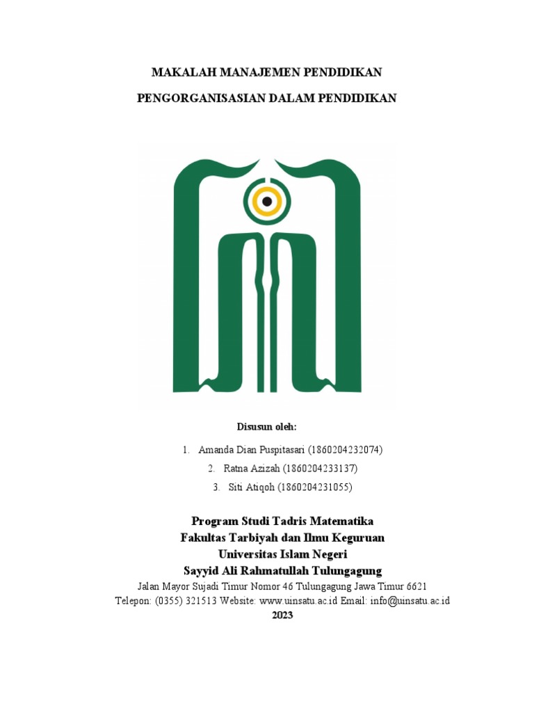 Makalah Manajemen Pendidikan Klmpk 3 Pdf