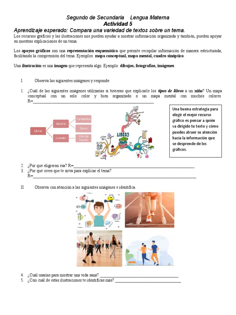 Actividad 5 Comparar Textos | PDF | Imagen | Información