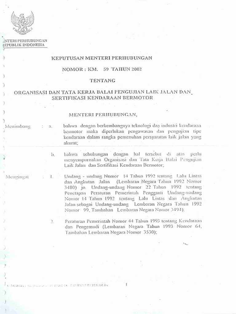 KM 59 Tahun 2002 | PDF