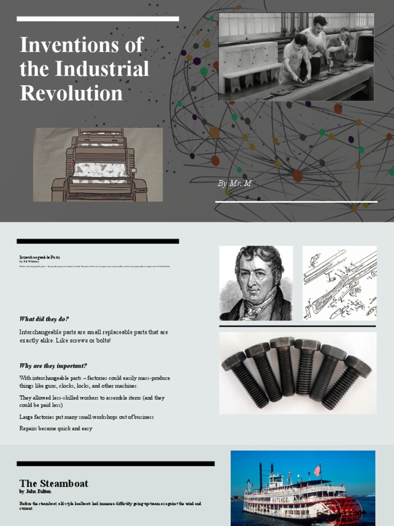 Inventions of The Industrial Revolution | PDF | Cotton | Telegraphy