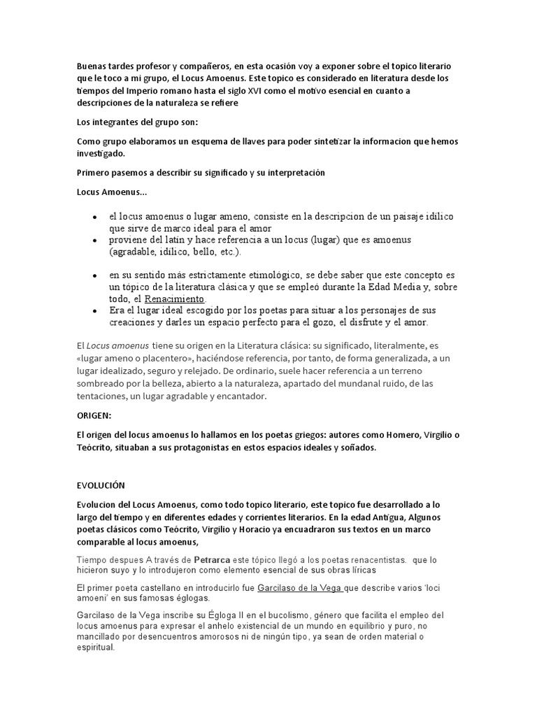 Exposicion Locus Amoenus | PDF