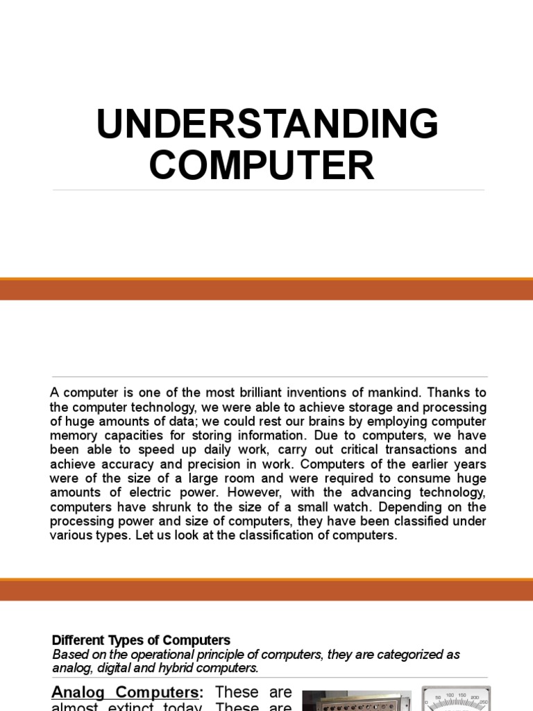 Understanding Computer | PDF | Laptop | Personal Digital Assistant