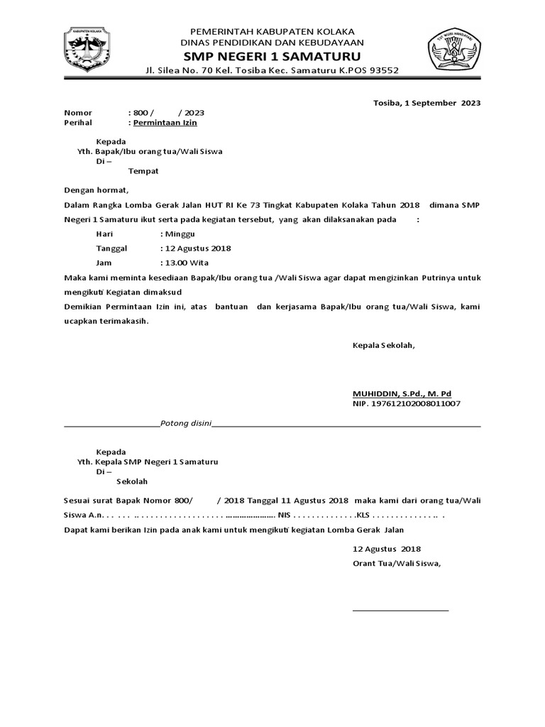 Surat Izin Kegiatan.. | PDF