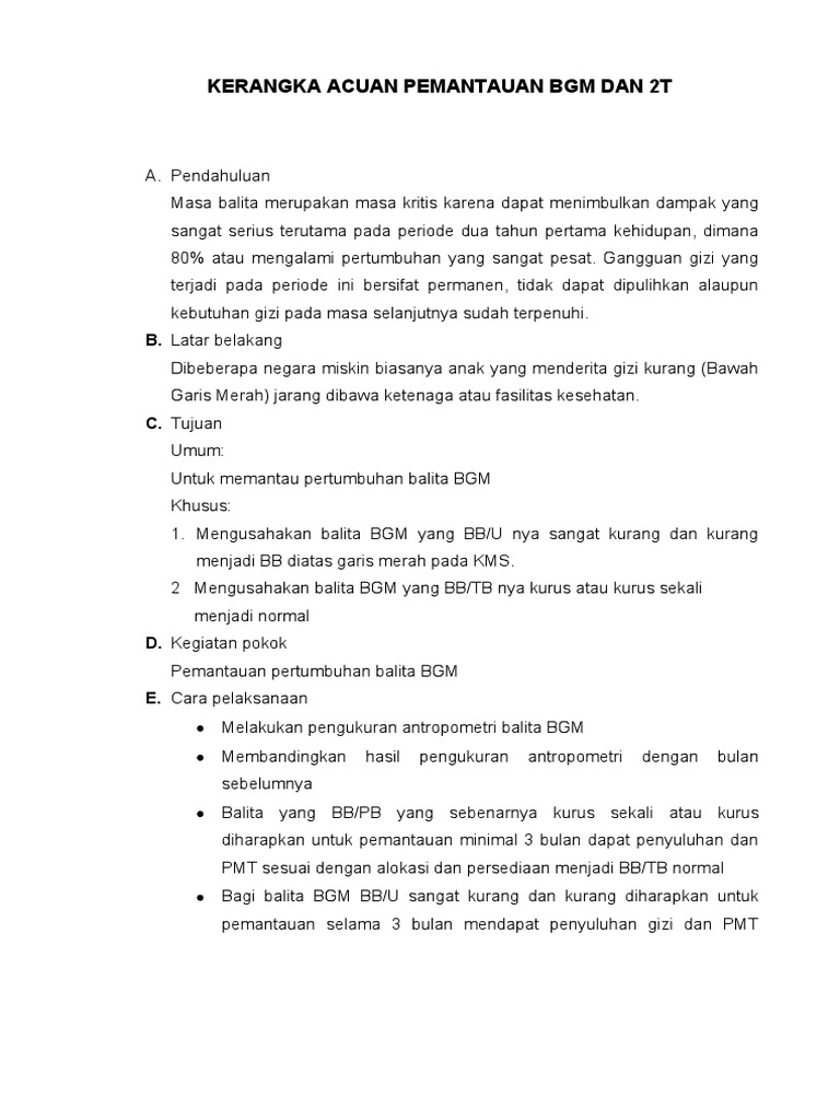 Kak Pemantauan BGM Dan 2T | PDF
