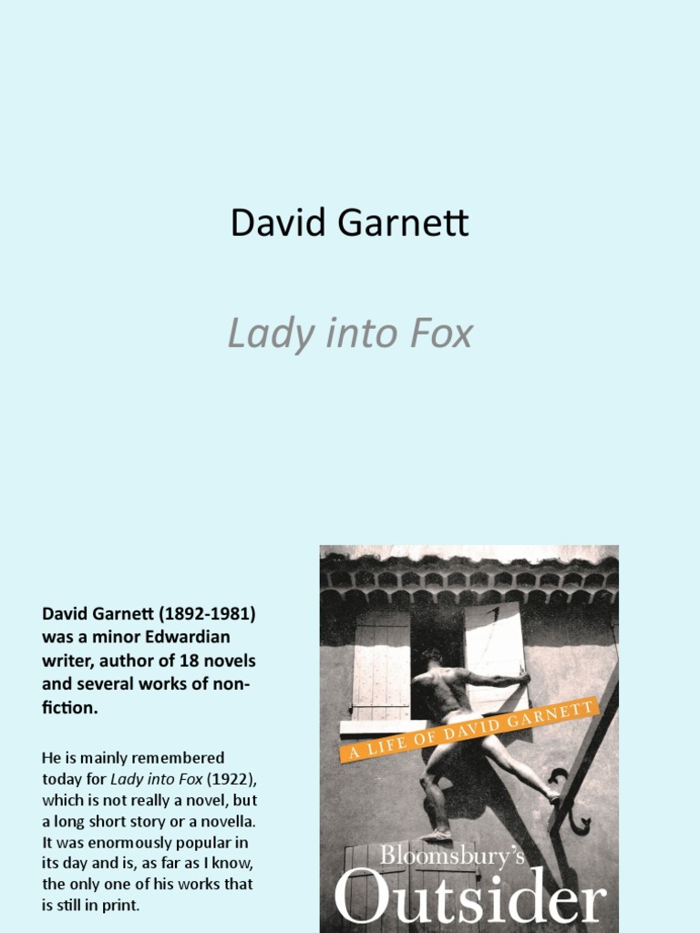David Garnett | PDF | Narration | Bloomsbury Group