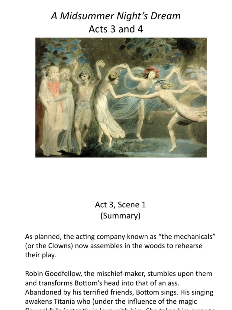 A Midsummer Night's Dream 3 and 4 | PDF | A Midsummer Night's Dream