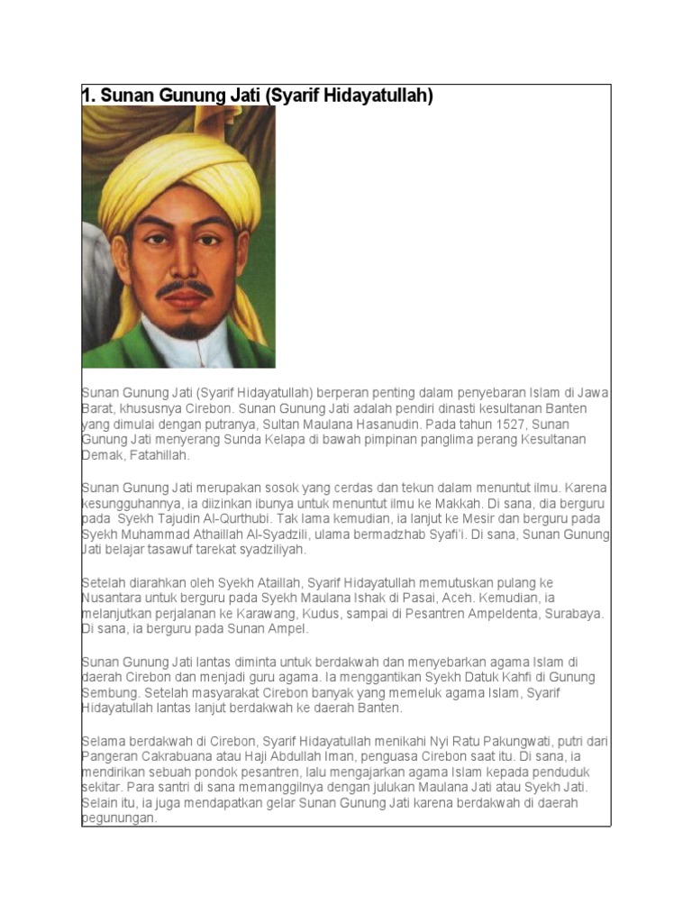 Sunan Gunung Jati (Syarif Hidayatullah) | PDF | Agama & Spiritualitas