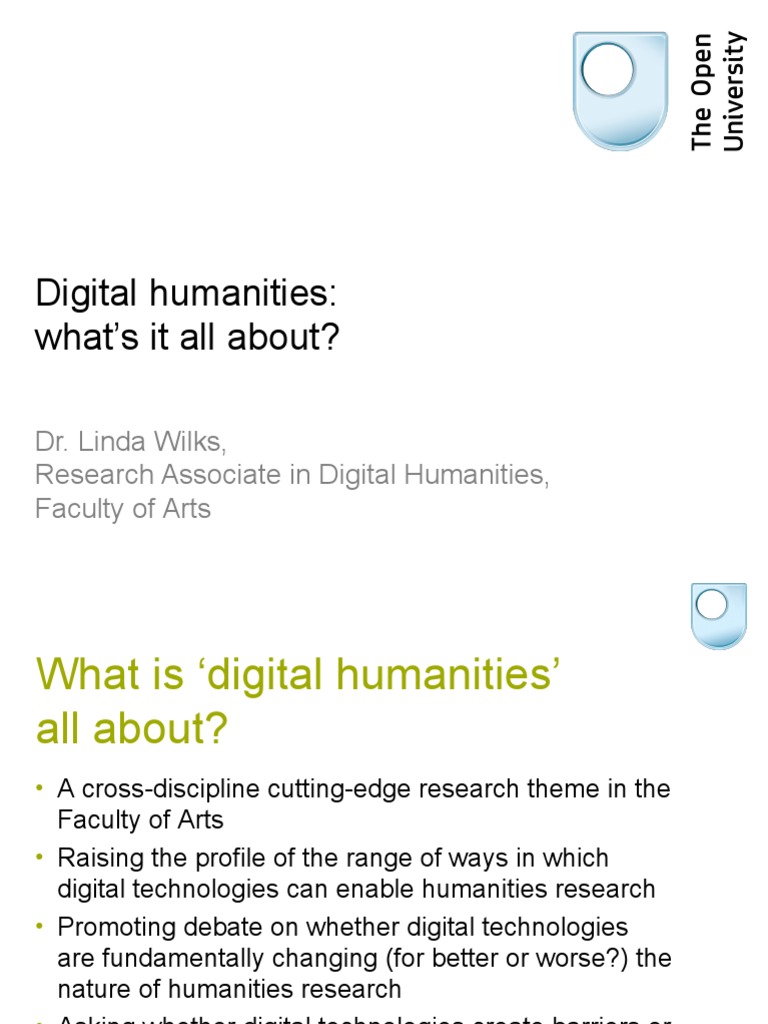 Digital Humanities Whats It All About | PDF | Blog | Tag (Metadata)