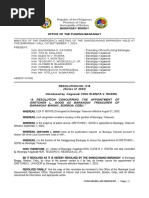 Resolution On The Appointment of Barangay Tanods | PDF | Justice ...