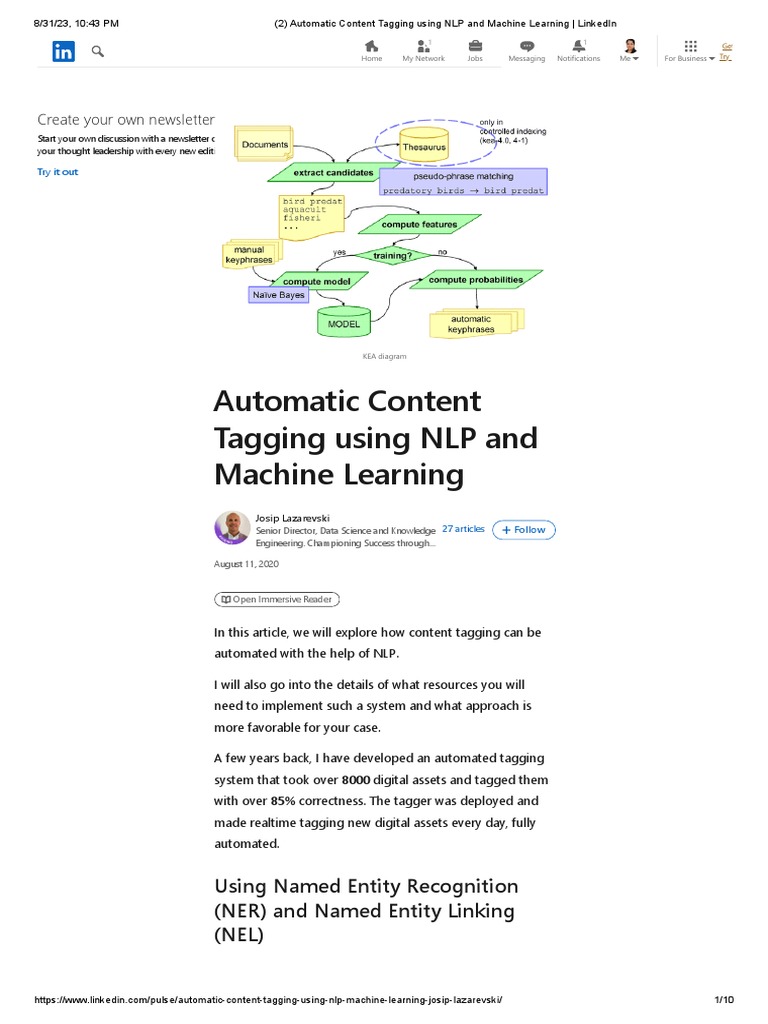NLP & ML for Automated Content Tagging | PDF | Tag (Metadata ...