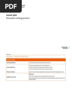 Lesson Plan Discursive Writing | PDF | Essays | Lesson Plan