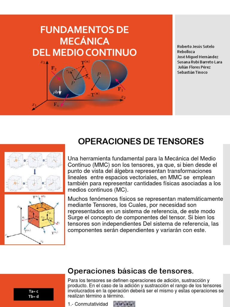 Operaciones Básicas con Tensores | PDF | Tensor | Matemáticas