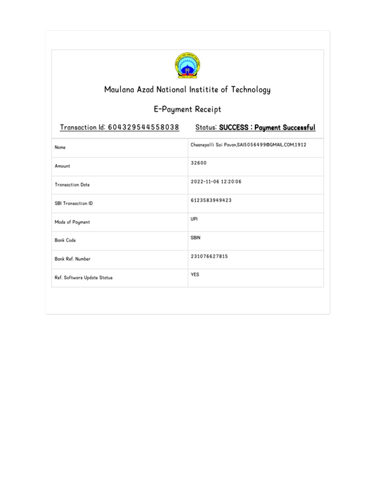 Welcome To MANIT Central Payment Gateway | PDF