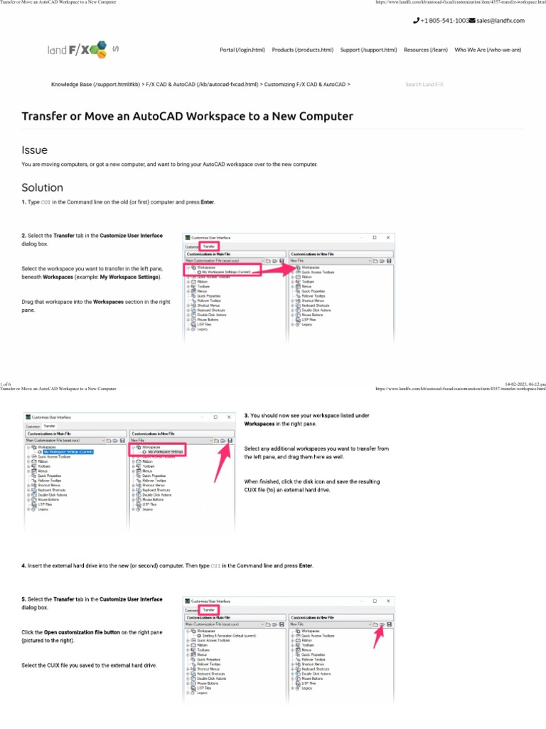 Transfer AutoCAD Classic Workspace | PDF