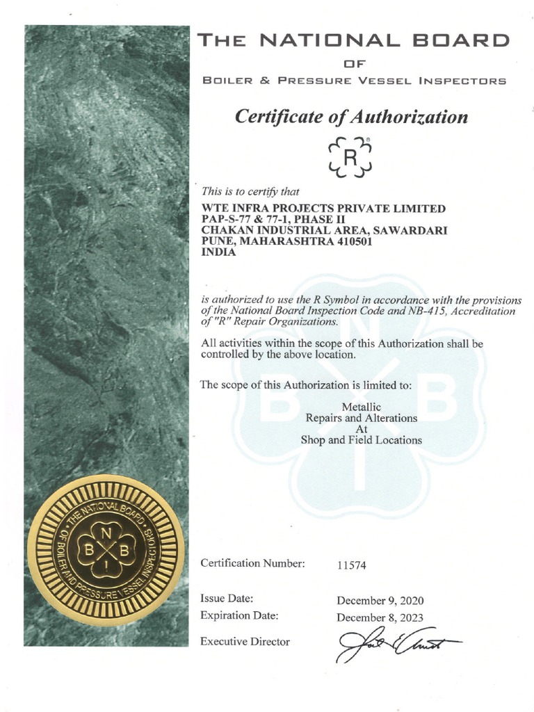 R - Stamp Certificate | PDF