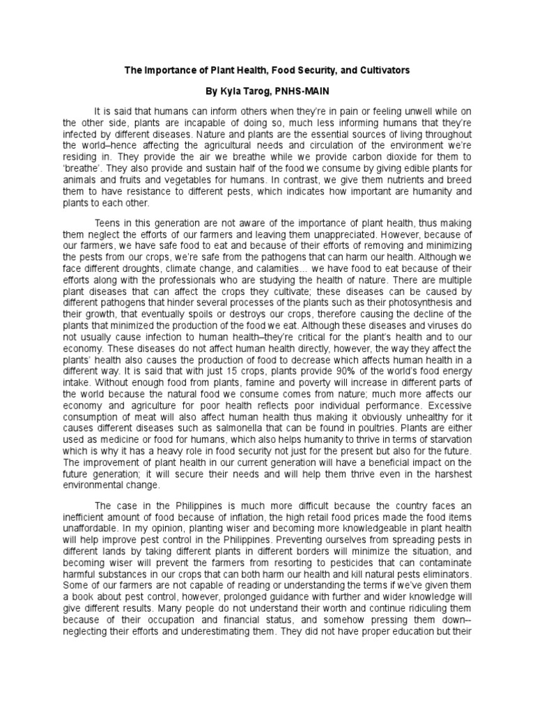 Plant Health and Food Security Insights | PDF | Agriculture | Pest ...