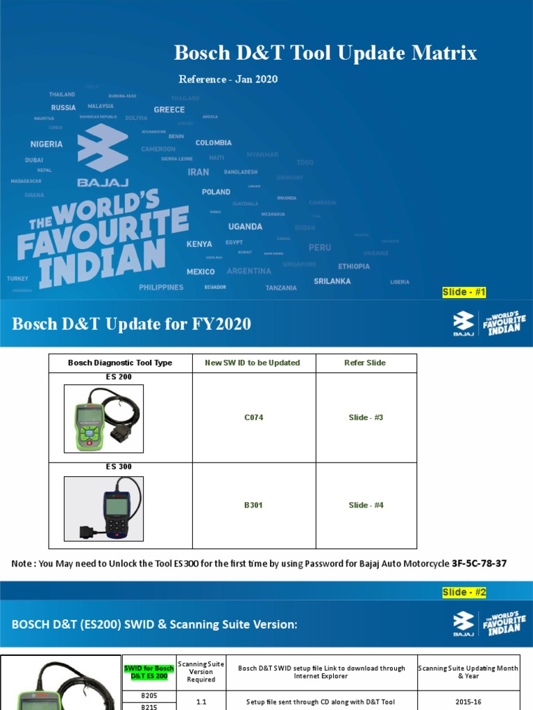 Bosch D&T Tool Update Guide 2020 | PDF | Vehicle Technology | Motor Vehicle