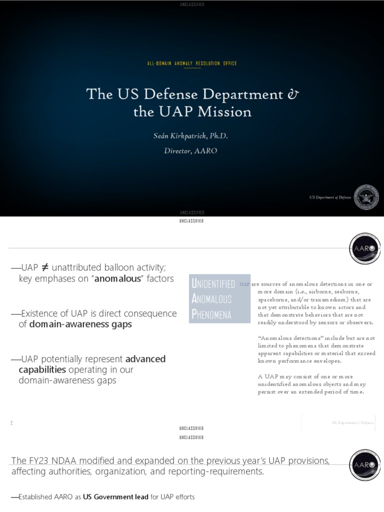 UAP Detection and Reporting Updates | PDF