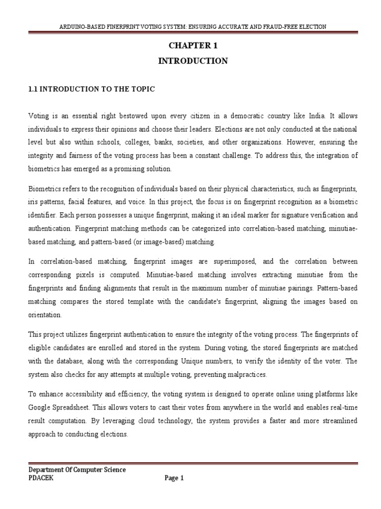 Report Final | PDF | Biometrics | Authentication