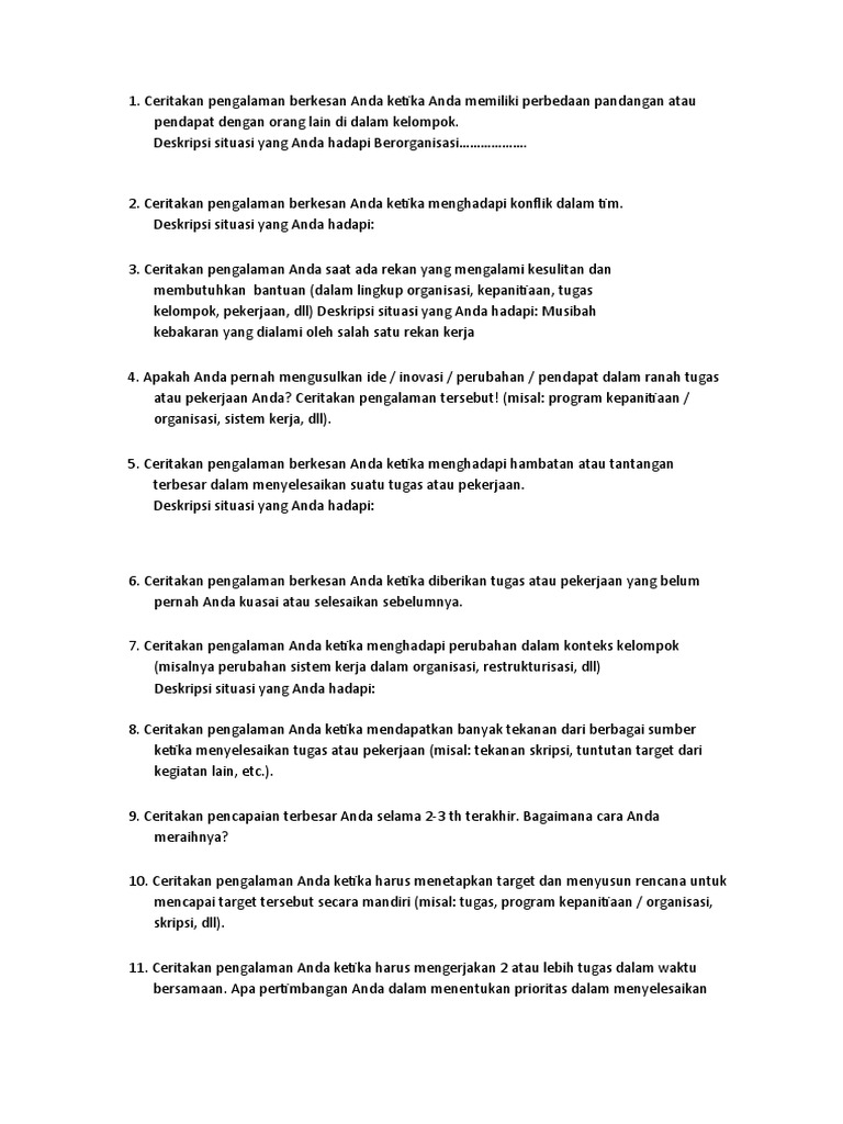 Cara Menjawab Interview Dengan Metode STAR | PDF