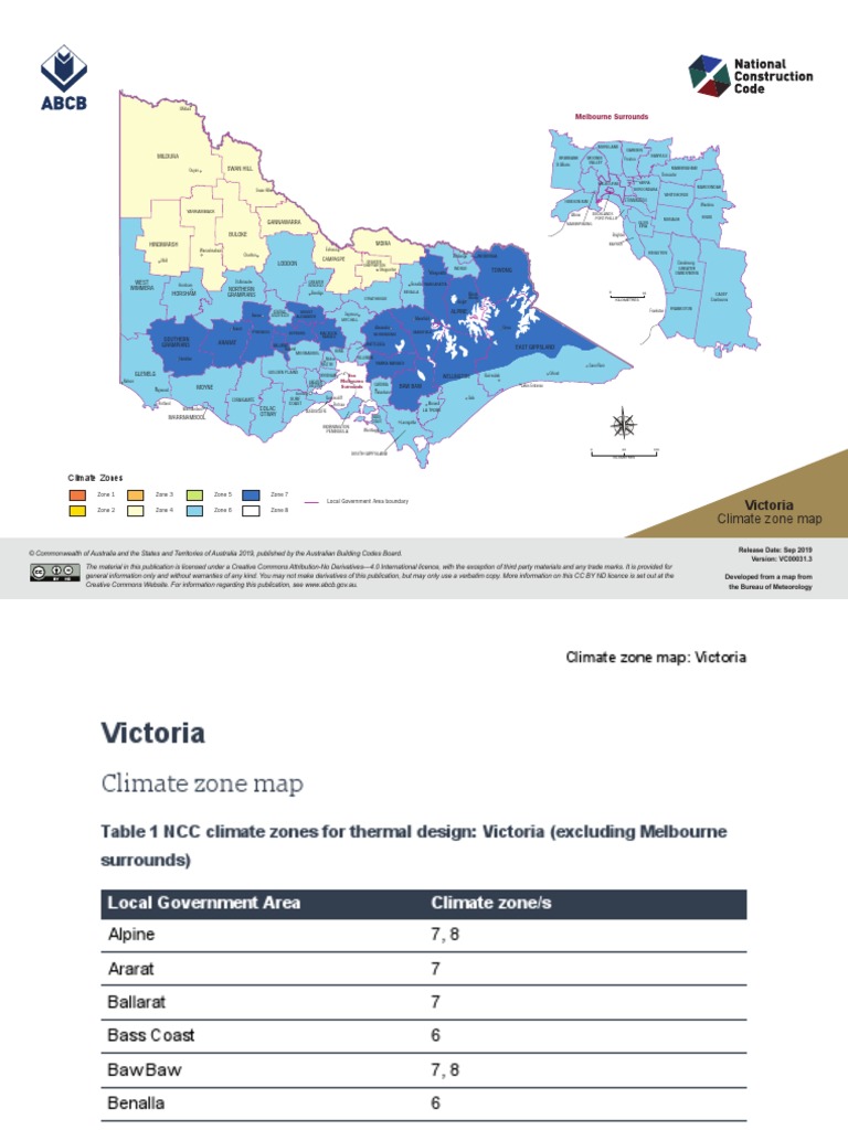 VIC Climate-Zone-Map-Vic | PDF | Melbourne | Victoria (Australia)