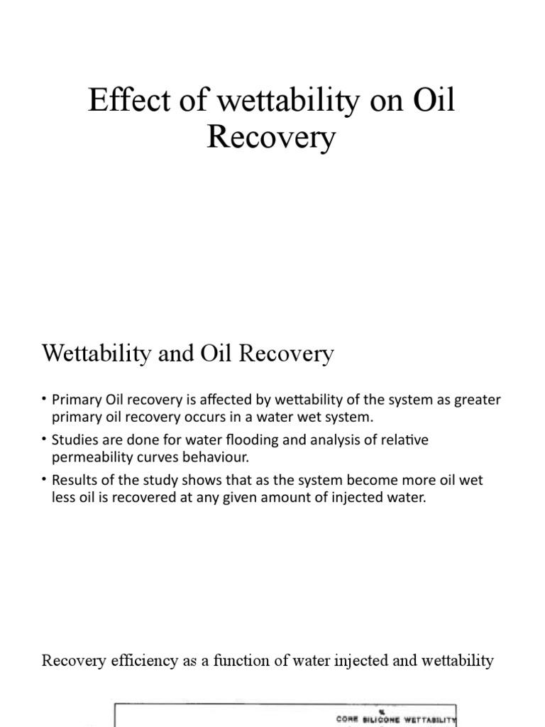 Effect of Wettability On Oil Recovery | PDF | Science & Mathematics