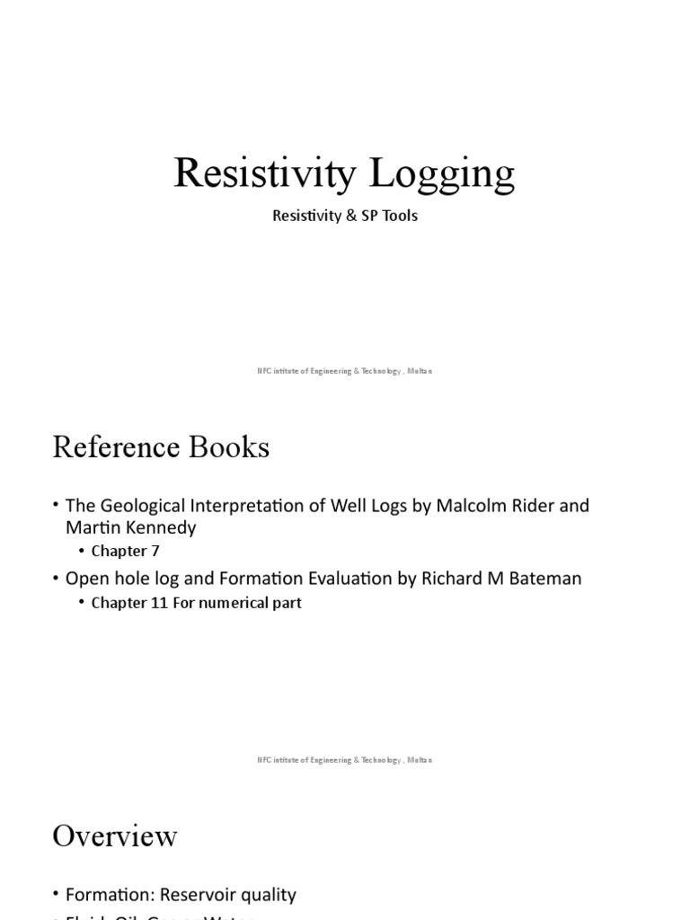 Resistivity Logging | PDF | Electrical Engineering | Physical Sciences