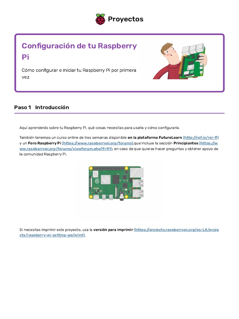 1_Configuración de Tu Raspberry Pi | PDF | Raspberry Pi | Hdmi