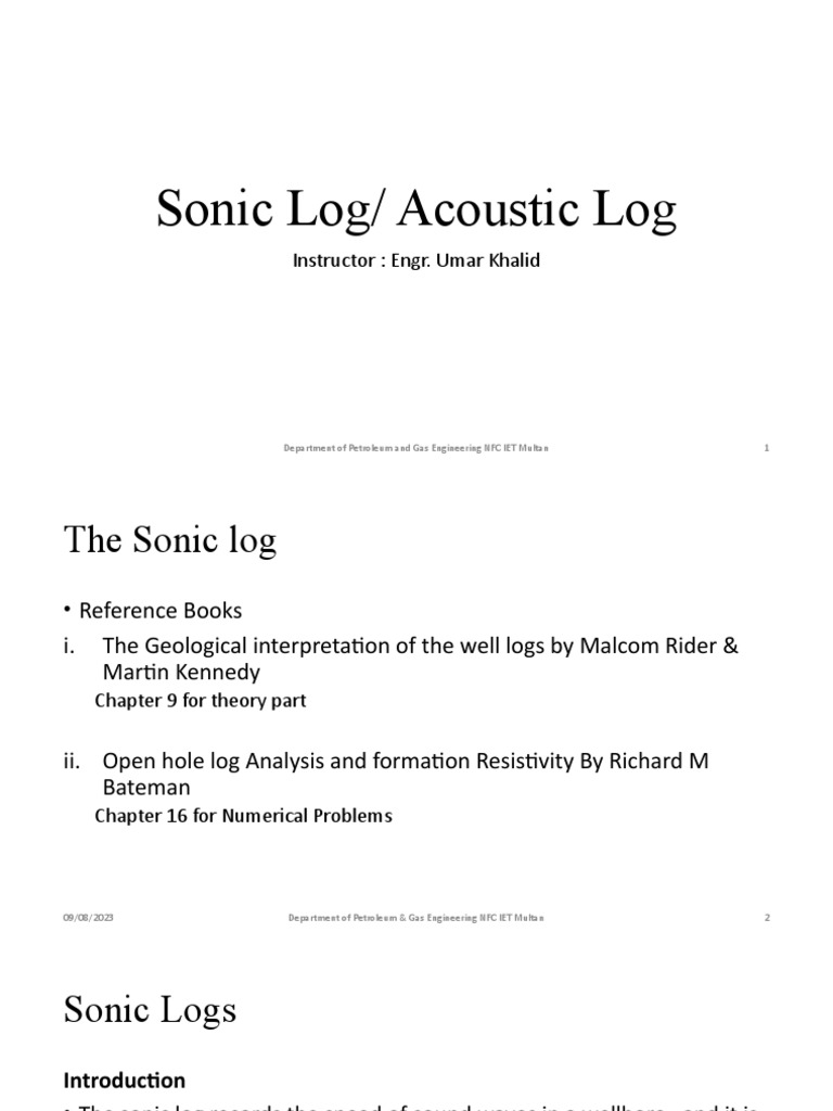 Sonic Log | PDF | Waves | Continuum Mechanics