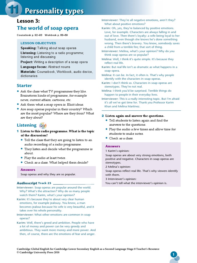 Lesson Plan 11 3 Personality Types GE8 | PDF | Jealousy | English Language