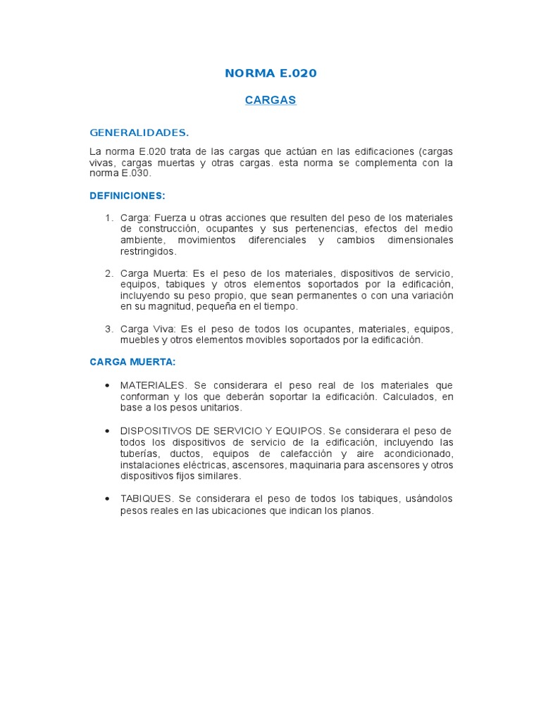 Resumen Norma E020 - Compress | PDF | Hormigón | Herida