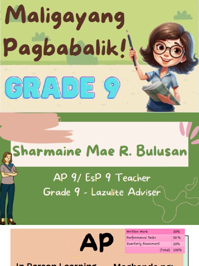 AP - EsP 9 Intro. Quarter 1.2023.2024 | PDF