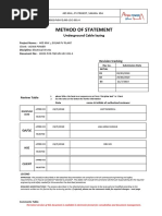 2.method Statement For Installation of Cable Tray & Cable Laying | PDF | Quality Assurance | Safety
