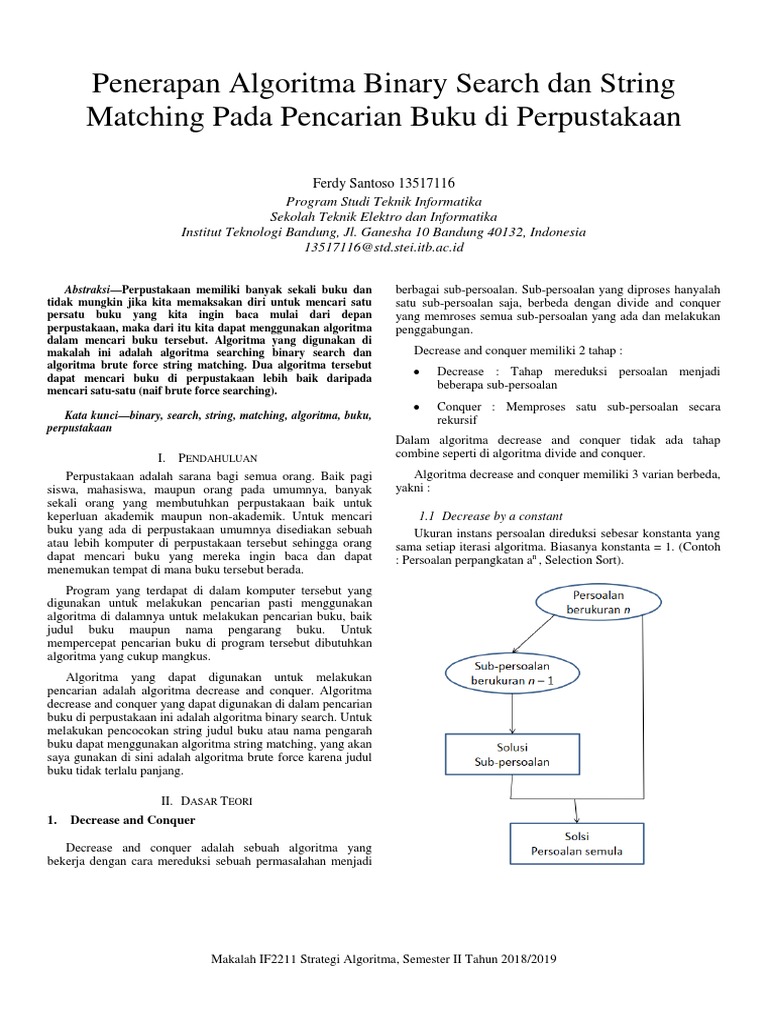 Penerapan Algoritma Binary Search Dan String | PDF