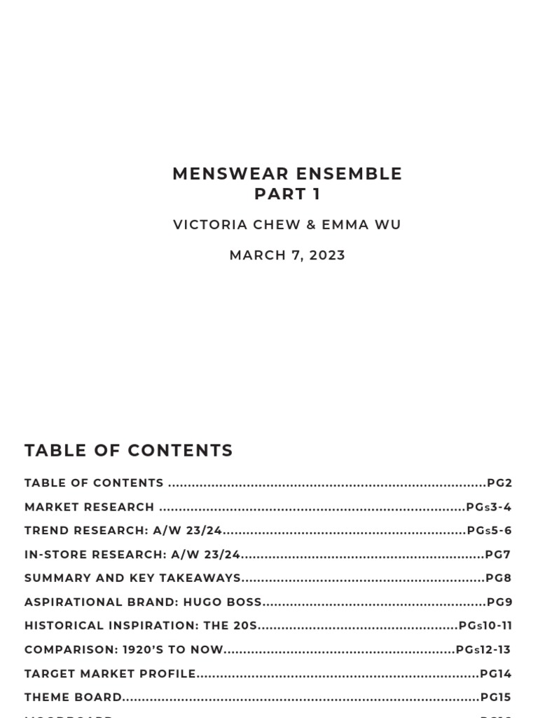 Menswear Ensemble Design Part 1 Chewwu | PDF | Softlines (Retail) | Fashion