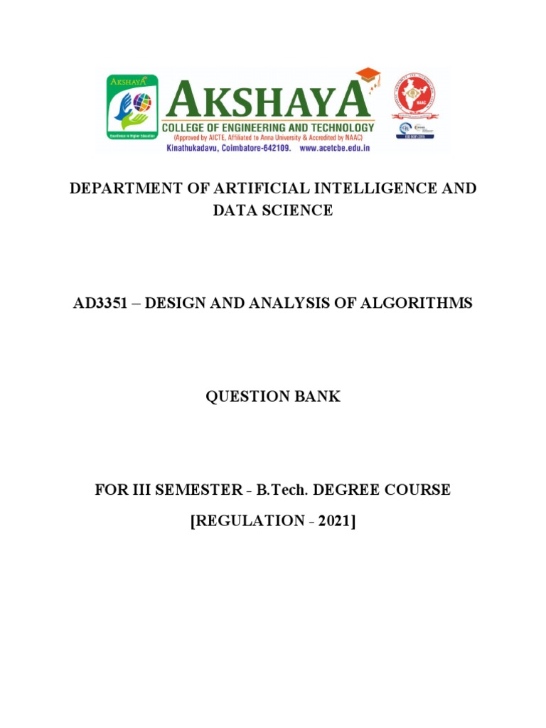 Question Bank Alg Pdf Vertex Graph Theory Computational Complexity Theory 