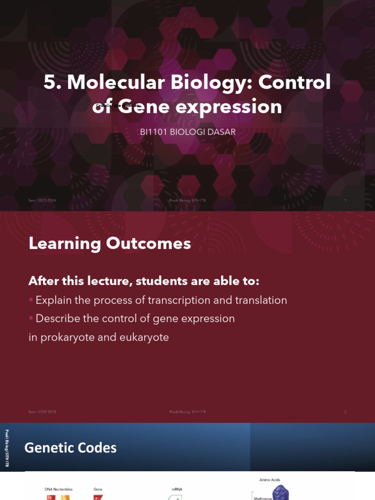 Gene Expression Control Guide | PDF | Messenger Rna | Translation (Biology)