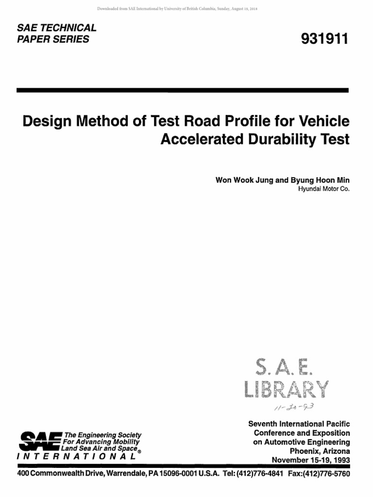 Jung1993 Design Method Of Test Road Profile Forvehicle Accelerated