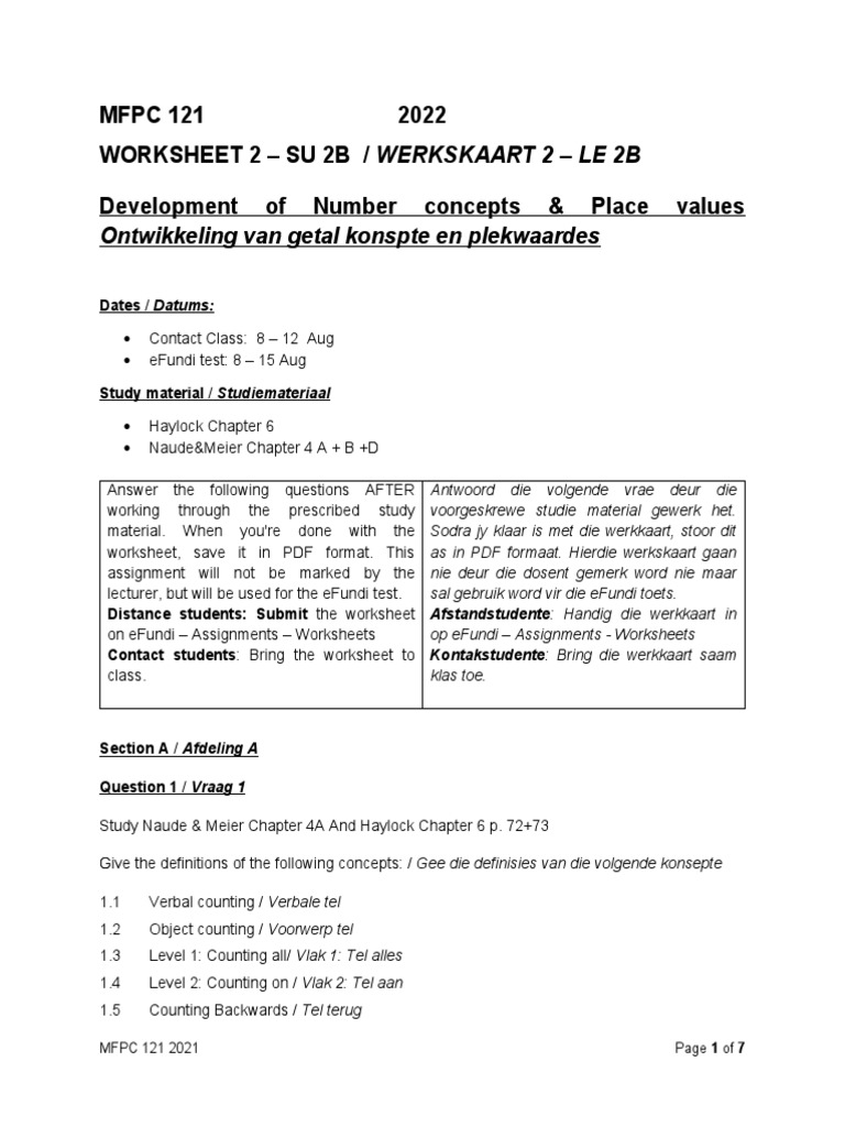 MFPC 121 - Worksheet 1 - Su 2b - Final | PDF