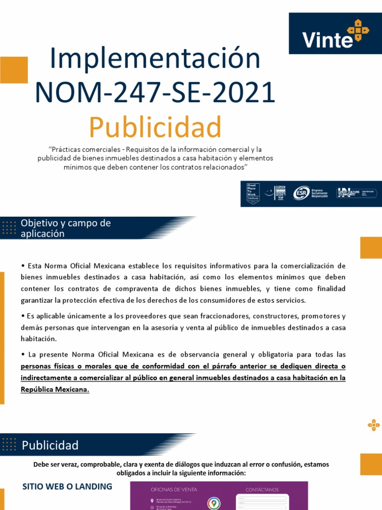 Implementación Nom 247-Se-2021 | PDF | Business | Economias