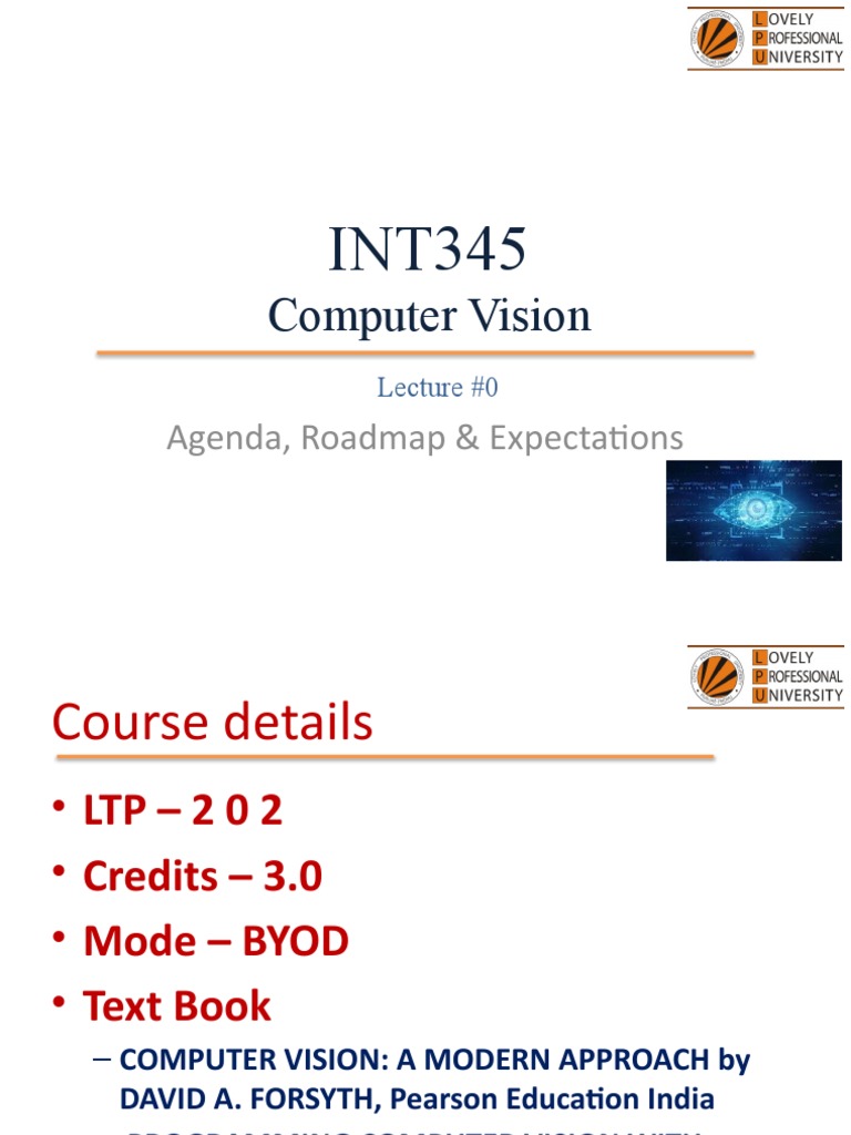 INT345 Computer Vision | PDF | Computer Vision | Cluster Analysis