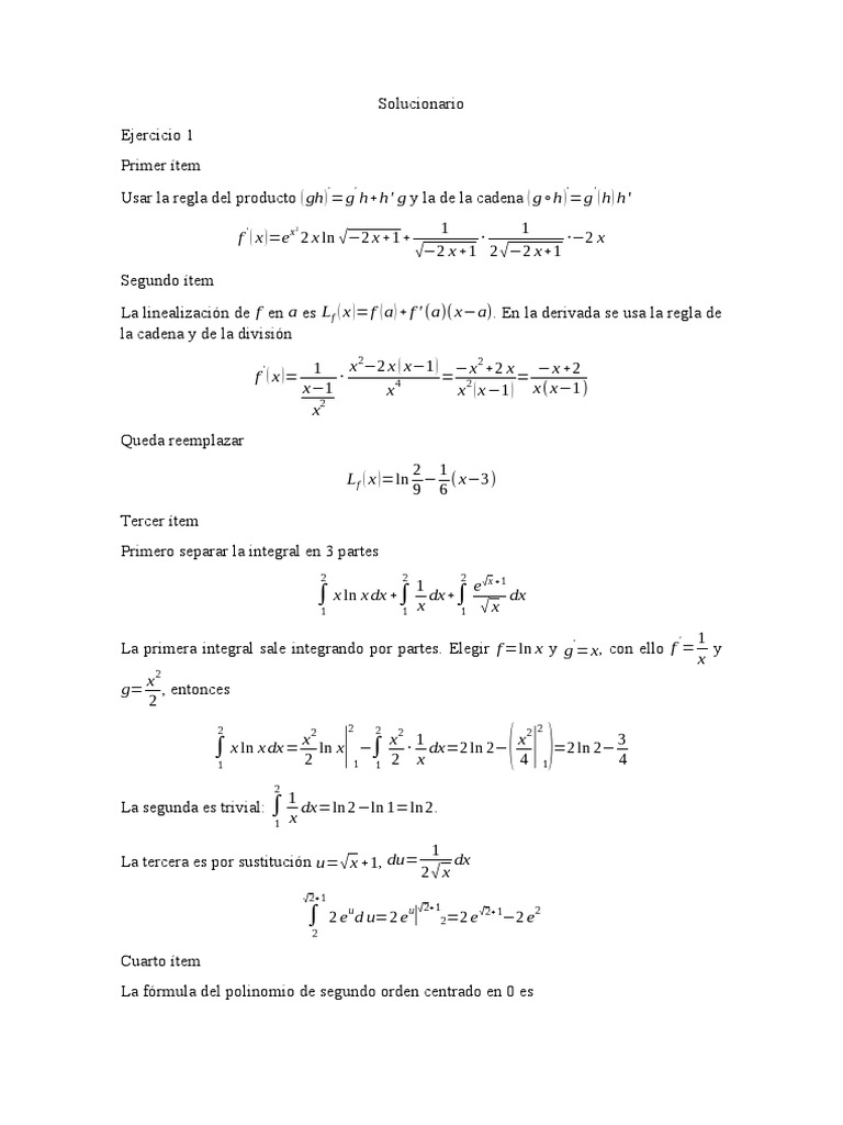 Solucionario EF | PDF | Derivado | Conjunto convexo