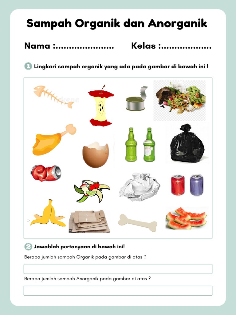 Worksheet Sampah | PDF
