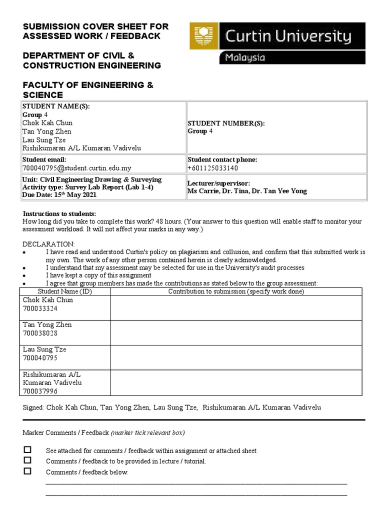 Group Assignment - Submission - Coversheet (TT050321) | PDF | Career ...