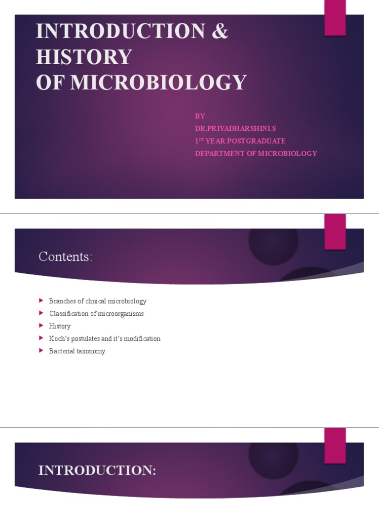 Introduction & History | PDF | Microbiology | Infection